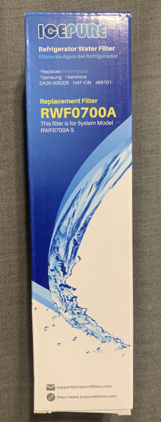 1 Filter ICEPURE RWF0700A Refrigerator Water Filter Replace Samsung ...