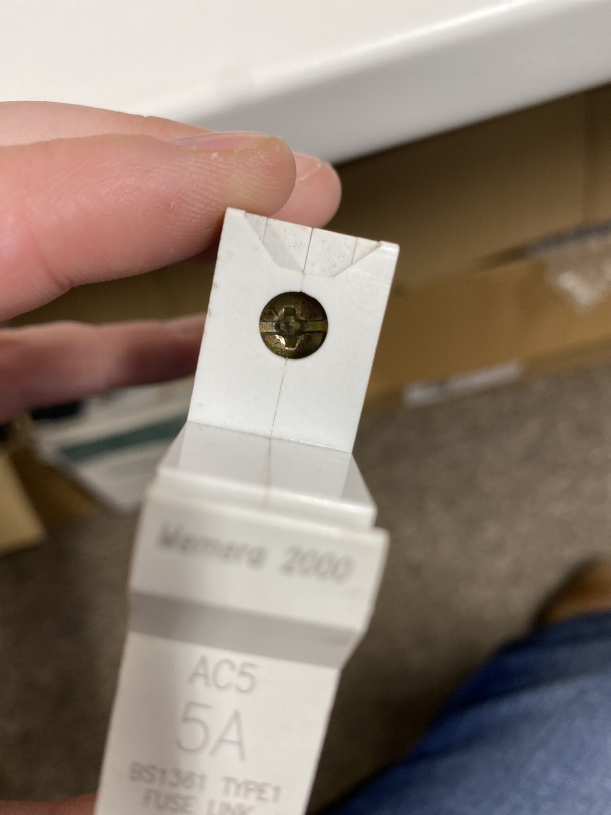 MEM MEMERA 2000 AC5 5 AMP BS1361 TYPE 1 FUSE LINK CARRIER ASSEMBLY ...