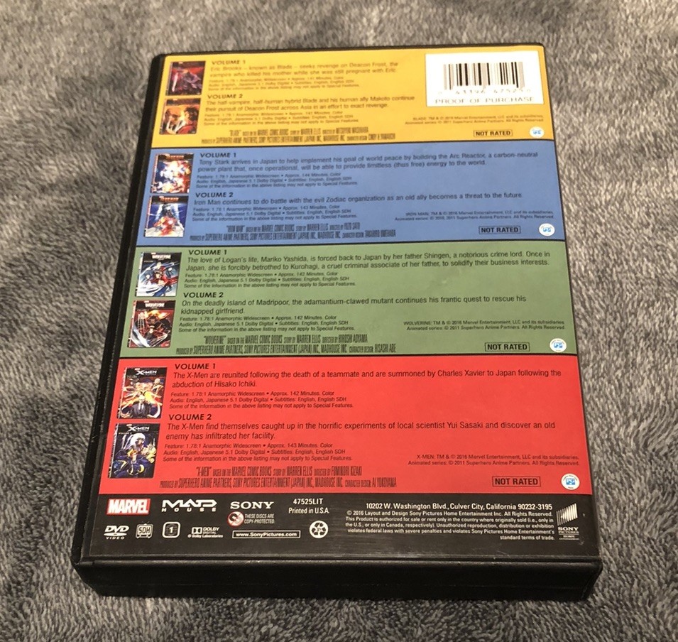 Marvel Animated Series Collection (DVD, 8-Disc Box Set) Region 1 ...