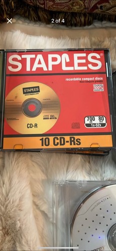 Lot of Staples 6 CD-Rs Recordable Compact Discs Slim Cases - Picture 1 of 1