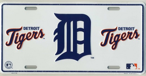 Detroit Tigers License Plate Embossed Aluminum Metal Baseball MLB Car ...