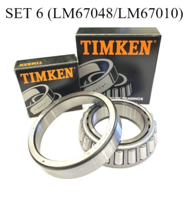 New SET 6 (LM67048/LM67010) Timken Bearing Free Shipping & Return Metal ...