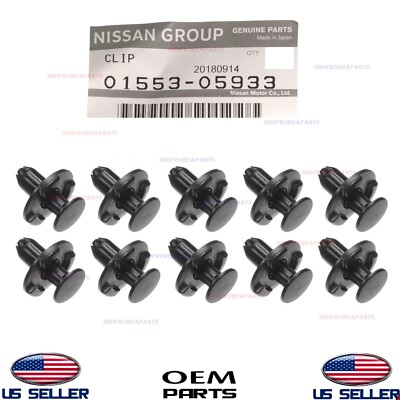 10pcs Genuine OEM Fender Liner Clip 2003–2025 Nissan Infiniti 01553 ...