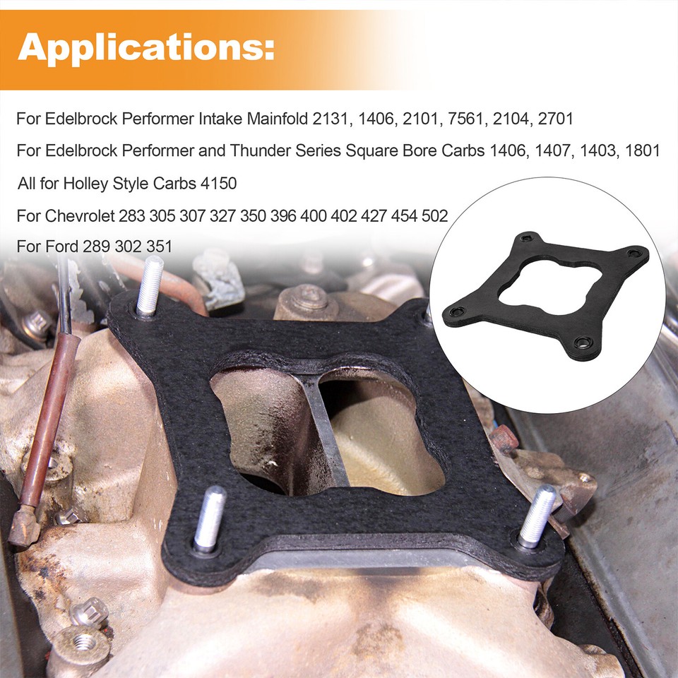9265 Heat Insulator Gasket For Edelbrock Performer Carbs | eBay