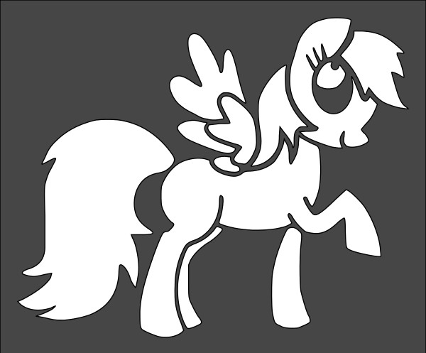 Rainbow Dash Stencil