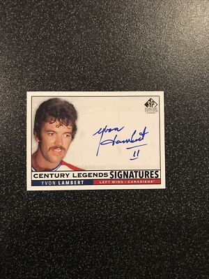 YVON LAMBERT 2020-21 SP SIGNATURE EDITION CENTURY LEGENDS AUTO | eBay