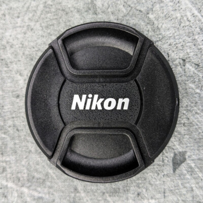 NIKON STYLE LENS CAP CENTER PINCH GRIP SLR SLR CAMERA LENSES FRONT ...