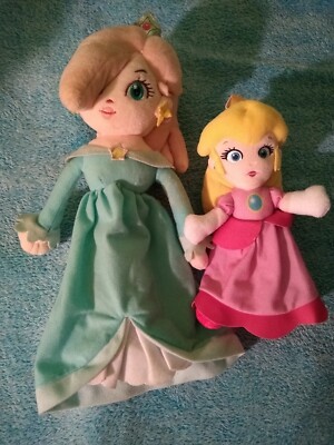 Lot Of 2 Super Mario Plush Plushies Princess Peach Princess Rosalina ...