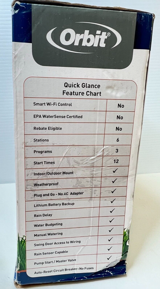 Orbit 6-Station Sprinkler Station Timer Digital Easy-Set 57896 (3 ...