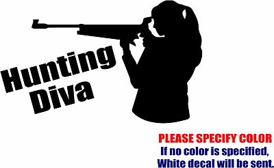 Hunting Diva Graphic Die Cut decal sticker Car Truck Boat Window Bumper ...