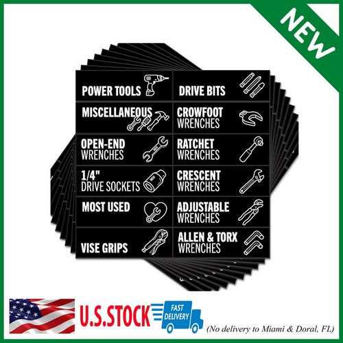 Toolbox Organization Magnetic Labels - 80 Large, Tool Chest Organizer ...