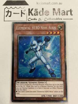 Elemental HERO Neos Alius RA03-EN184 Platinum Secret Rare 1st Edition ...
