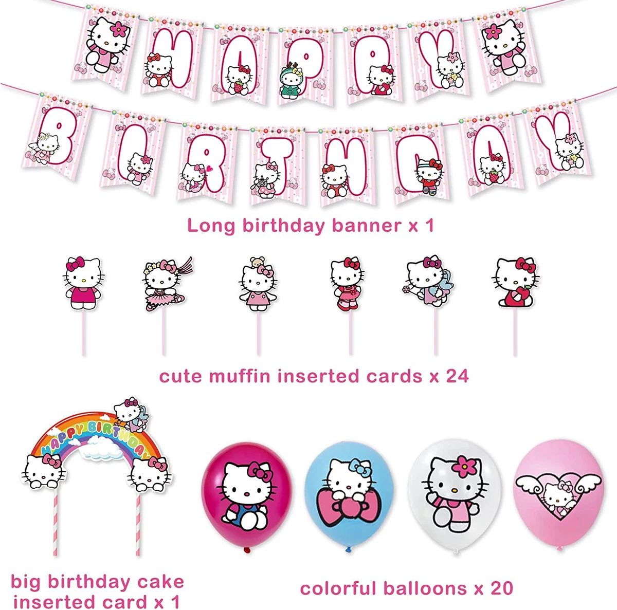 Hello Kitty Happy Birthday Banner