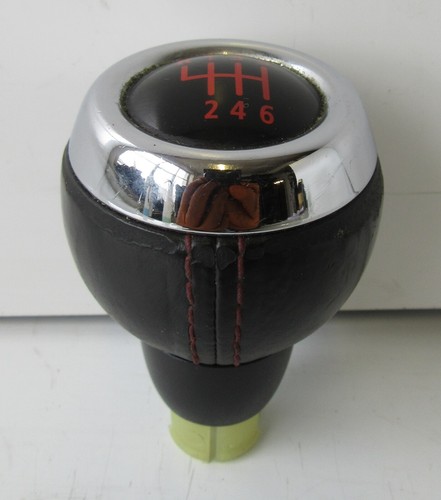 Genuine MINI Black Leather Red Stitch 6 Speed Gear Knob - R56 R55 R57 ...
