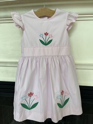 Beaufort Bonnet Company Dress 6 Pink Tulip Embroidery Spring Easter ...