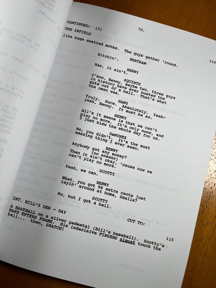 The Sandlot Script Signed- Autograph Reprints- 116 Pages- Baseball | eBay