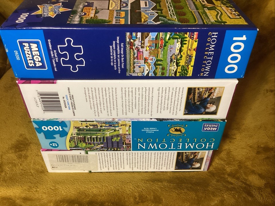 HOMETOWN COLLECTION - 1000 PIECE PUZZLES-LOT OF 4 -MEGA PUZZLES ...