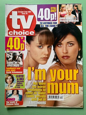 TV CHOICE 29-Sept-2001 MICHELLE RYAN Dexter Fletcher Jamie Darling ...