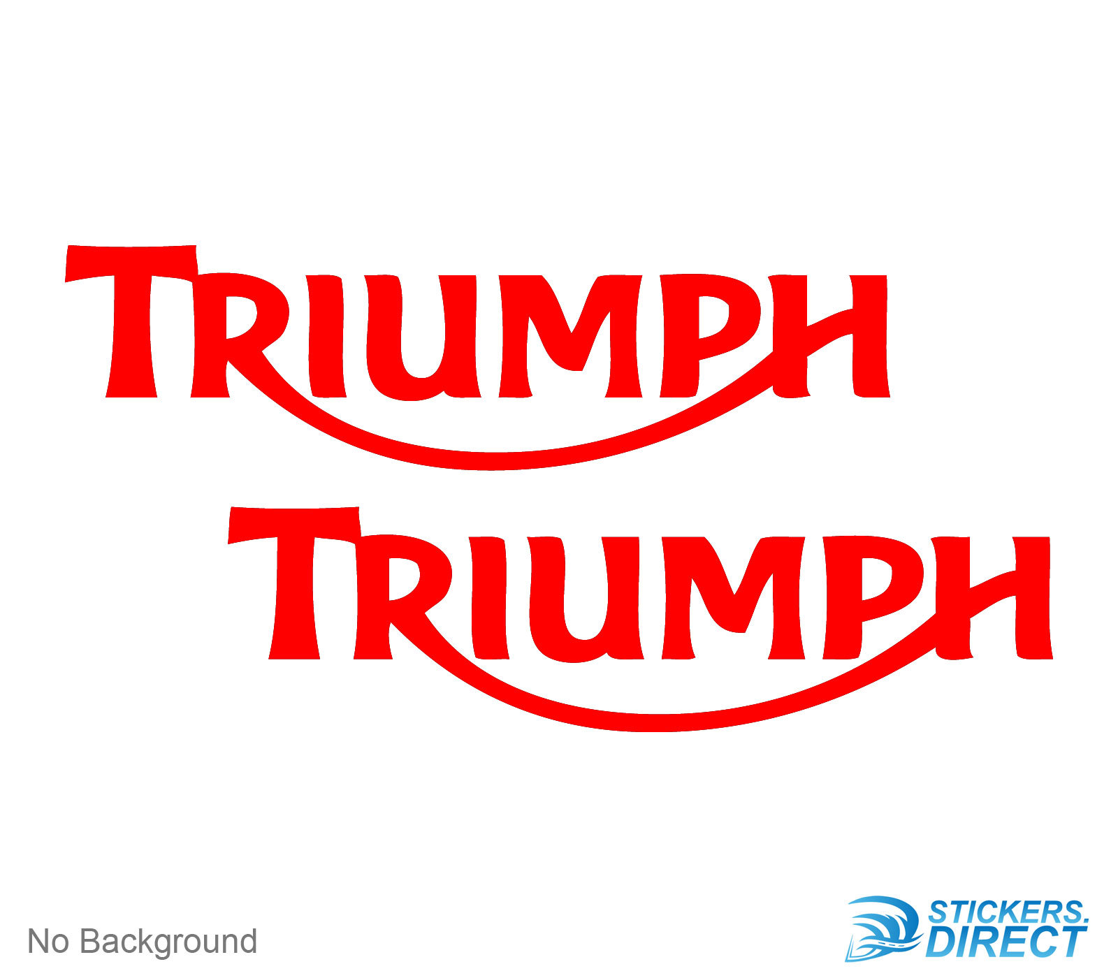 Triumph Motorbike Stickers Set of 2 Classic Motorcycle Decals 200mm Any ...