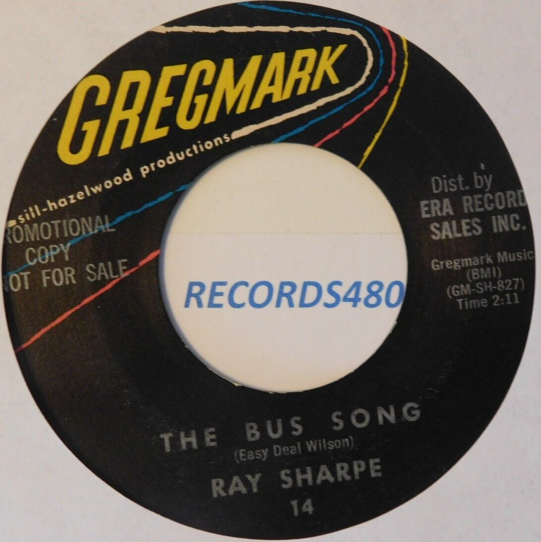 RARE PROMO 45 Ray Sharpe "Linda Lu/The Bus Song" Gregmark Records 14 | eBay