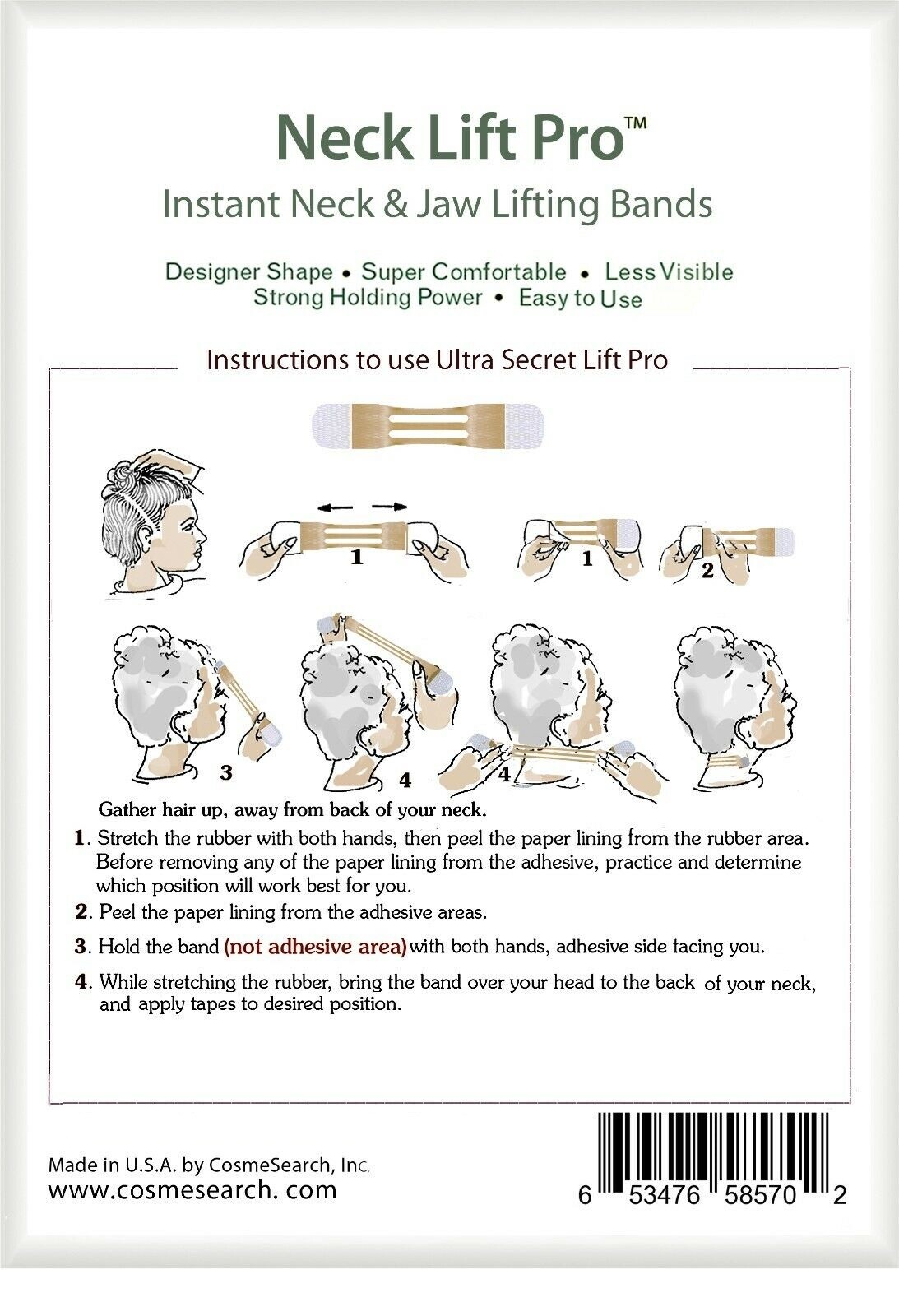 **3 Pack Special** Ultra Secret Lift Pro - Instant Neck Lift ...