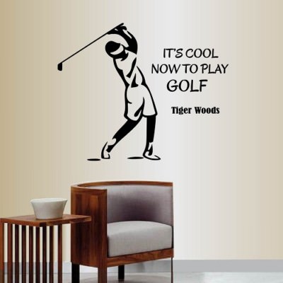 Vinyl Decal Play Golf Motivational Quote Golf Player Man Wall Sticker ...