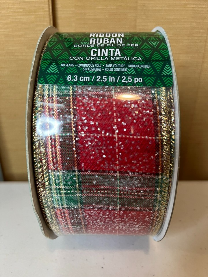 Kirkland Wire-Edged Ribbon 1.5"-2.5" Wide 50 YD Holiday Gift Wrap ...