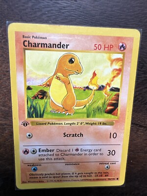 Pokémon TCG Charmander Base Set 46/102 Regular 1st Edition Common | eBay