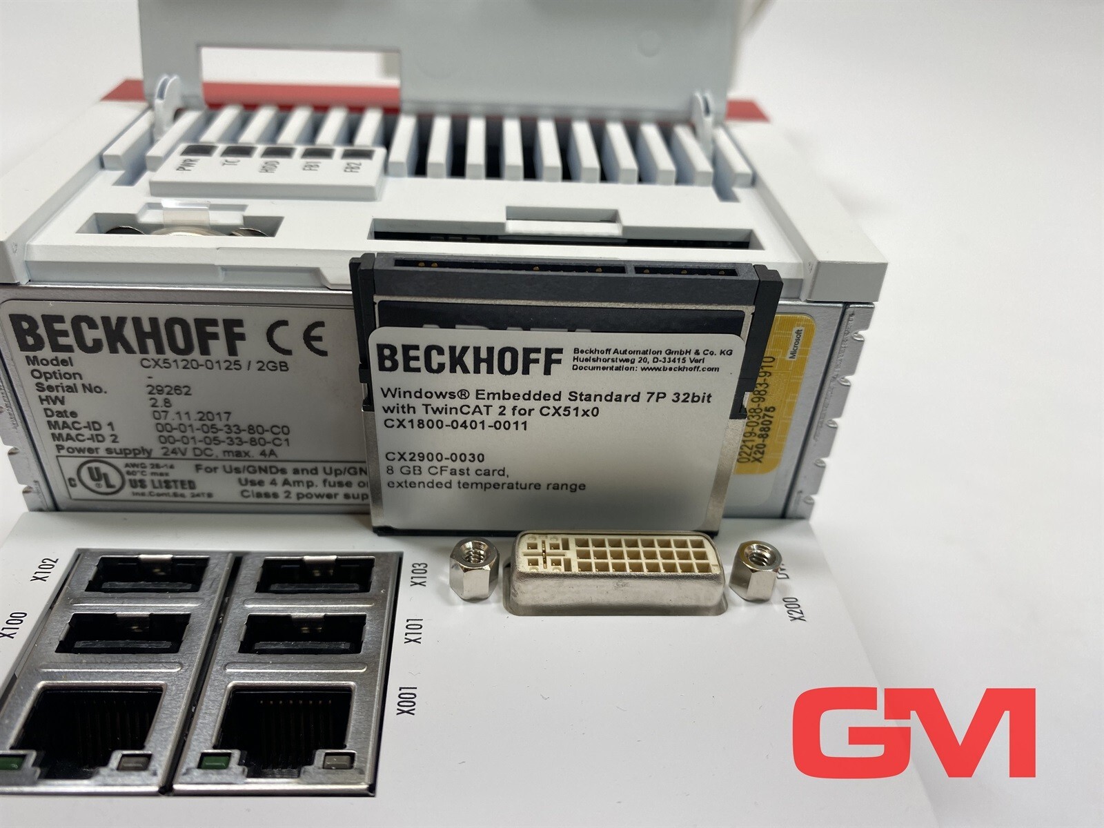 Beckhoff CPU CX5120-0123 Base Unit CX5120-0125 HW 2.8 + CX1800 Win ...