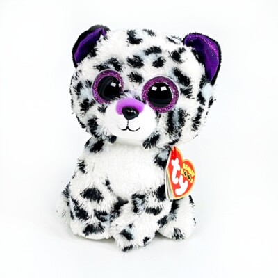 NWT Ty Beanie Boo 6" Violet black white purple leopard Claire's ...