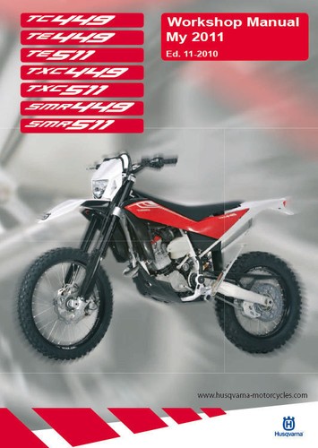 Husqvarna TC TE TXC SMR 449 511 Repair Service Workshop Manual 2011 | eBay