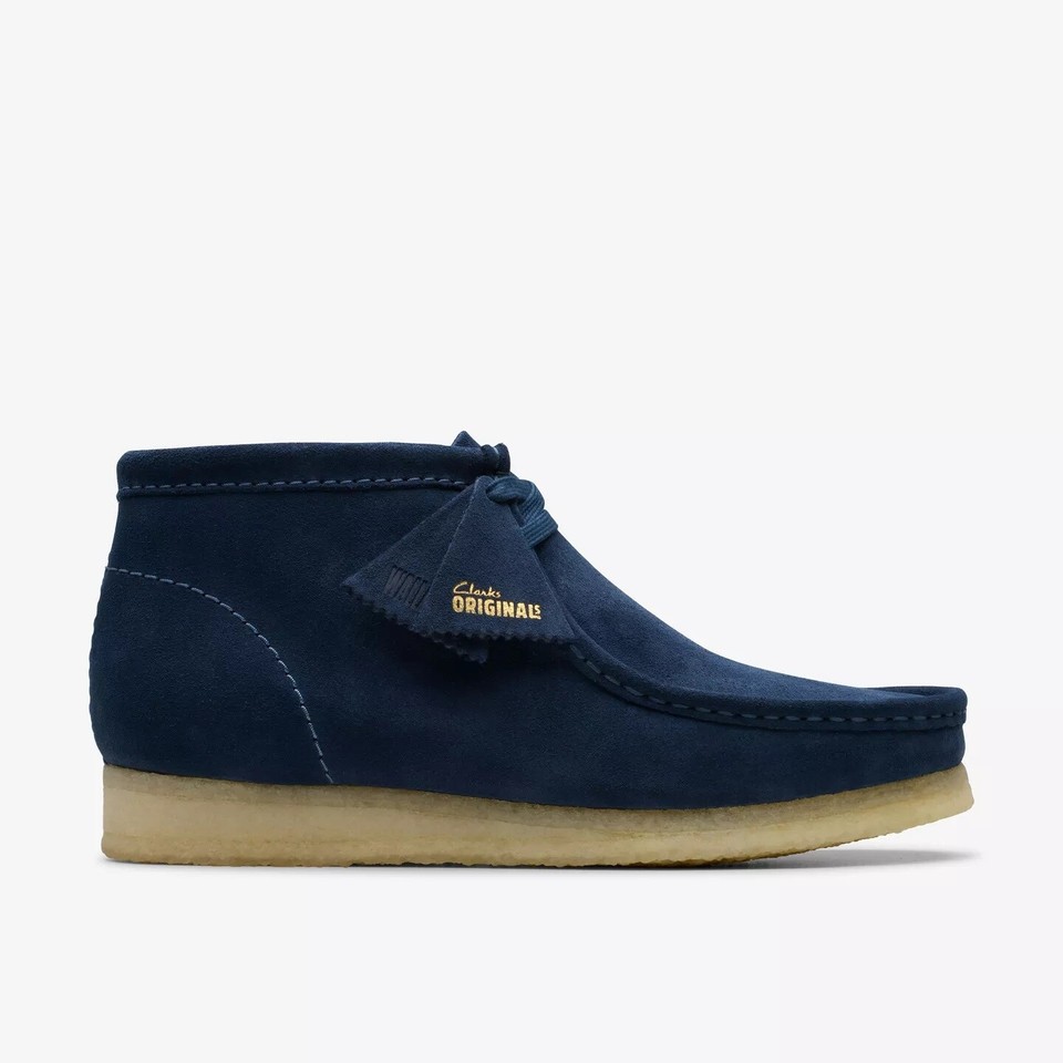 NEW Men Clarks Wallabee Original Navy Blue Ink Suede Limited Edition ...