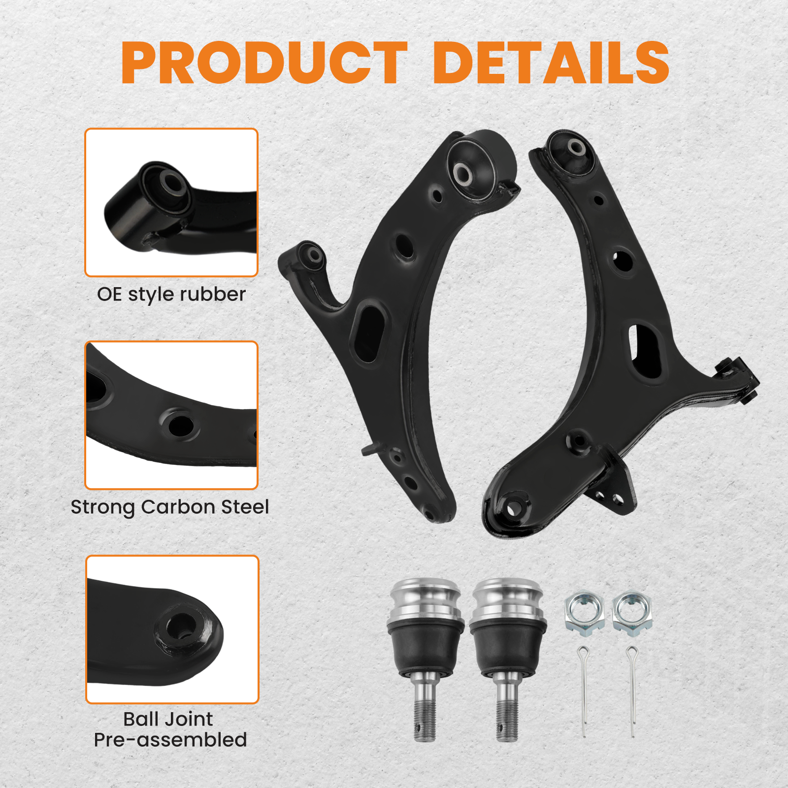 2x Suspension Front Lower Control Arm Kit For 2010-2014 Subaru Legacy ...