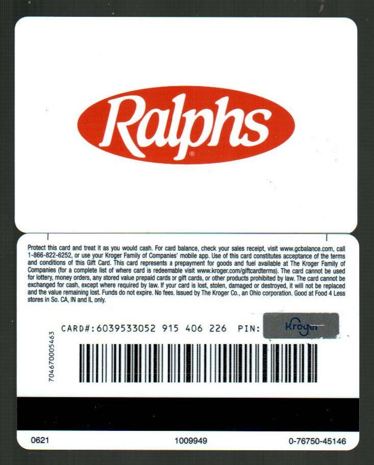 RALPHS Classic Red Logo on White 2021 Gift Card ( $0 ) V2 | eBay