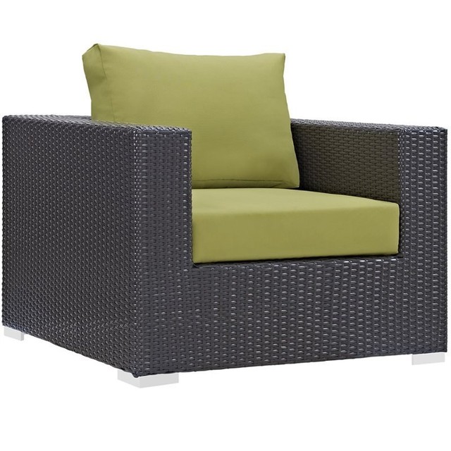Modway Furniture Convene Outdoor Patio Armchair Espresso Peridot for ...