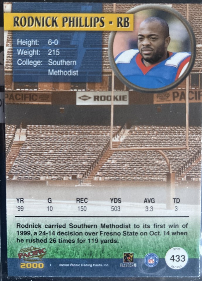 2000 Pacific Gold #433 Rodnick Phillips RC #’d 081/199 | eBay