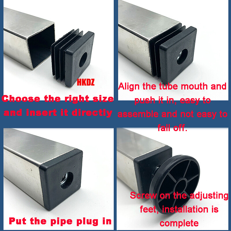 Square Height Adjustable Table Foot Furniture Leveling Machine Feet/Nut ...