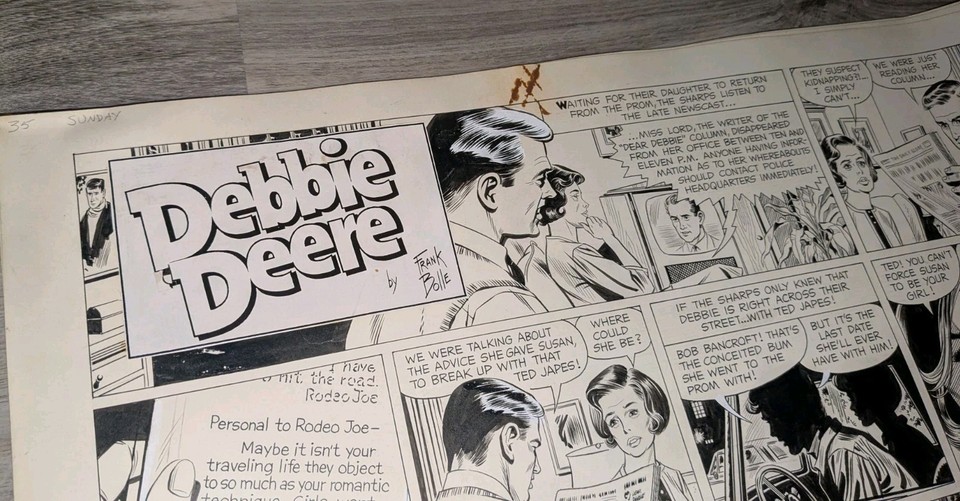 Debbie Deere by Frank Bolle Original Comic Storyboard Artwork 1960s | eBay