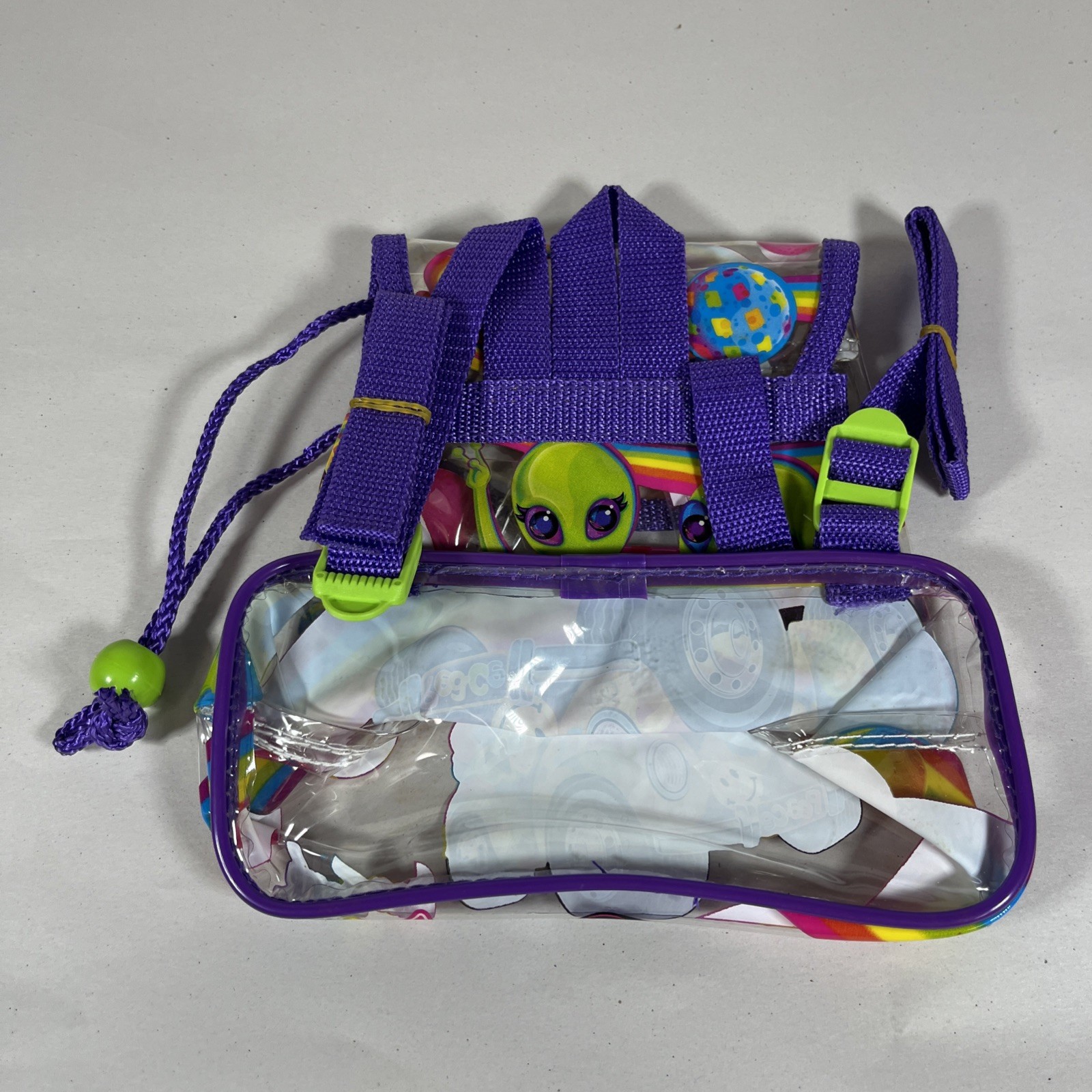 New Vintage 90s Y2K Lisa Frank Alien Zoomer Zorbit Clear Mini Backback ...