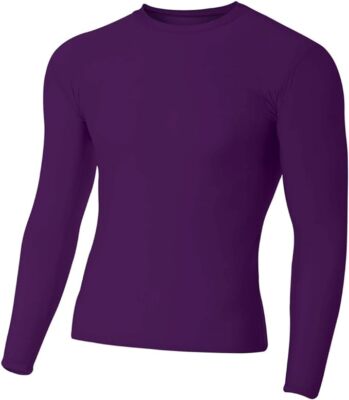 A4 Men's Long Sleeve Compression Top - PURPLE | eBay