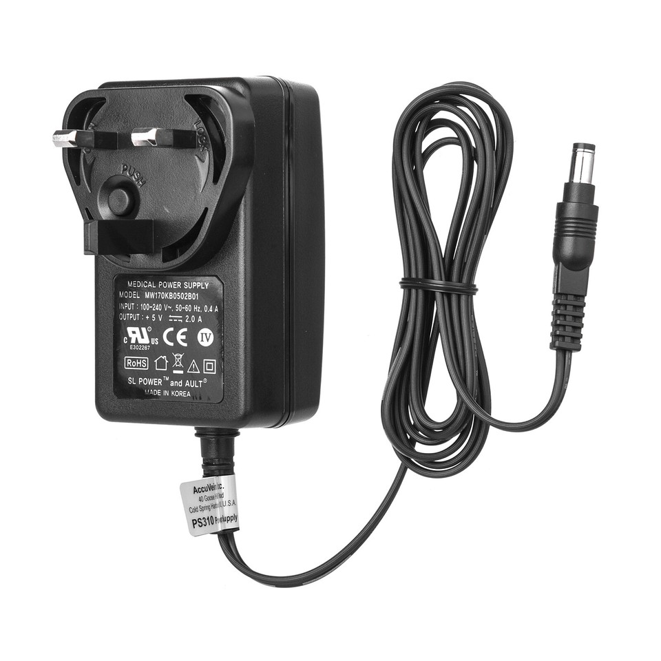 AccuVein PS310 Power Supply MW170KB0502B01 5V 2A for AccuVein AV300 ...