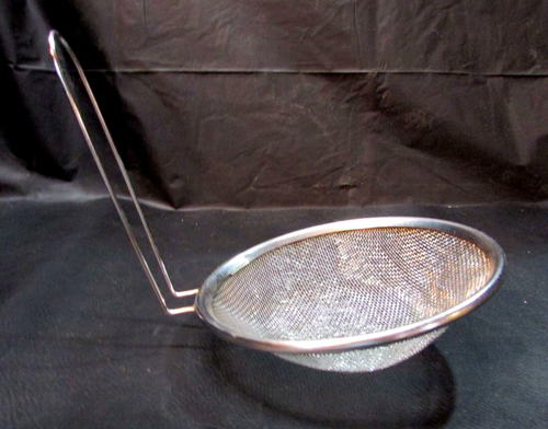 Stainless Steel 5" dia Round Fine Wire Mesh Strainer Colander w ...