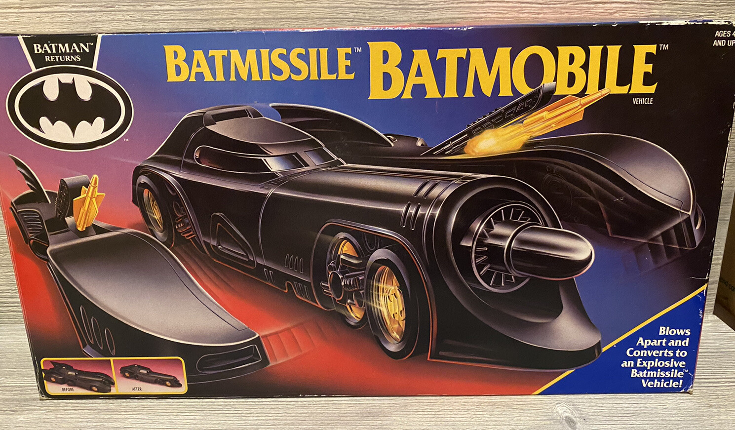 Batman Returns Batmissile Batmobile 1991 Kenner w/ Box Vintage Rare HTF ...