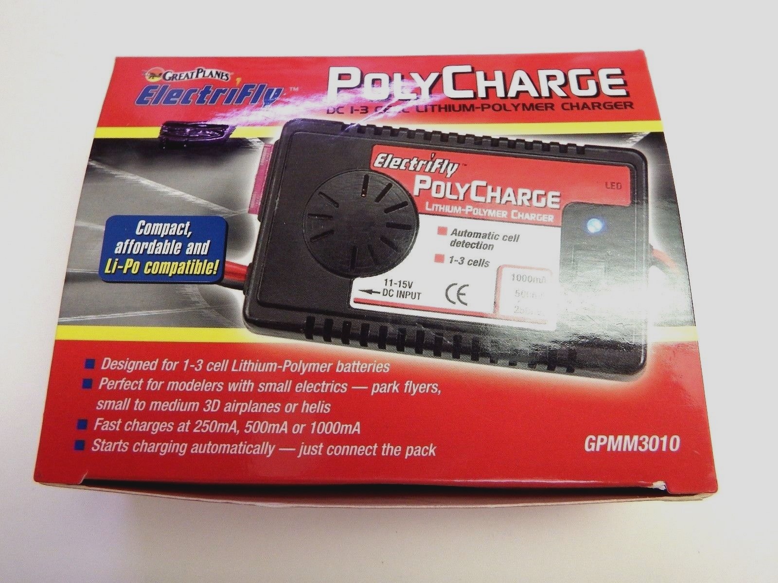 GREAT PLANES - ELECTRIFLY POLYCHARGE DC 1-3 CELL LITHIUM CHRGR - MODEL ...