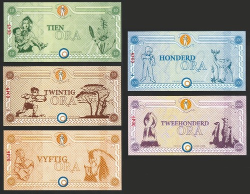 South Africa ORANIA 10 20 50 100 200 Ora Series E Banknote Set UNC ...