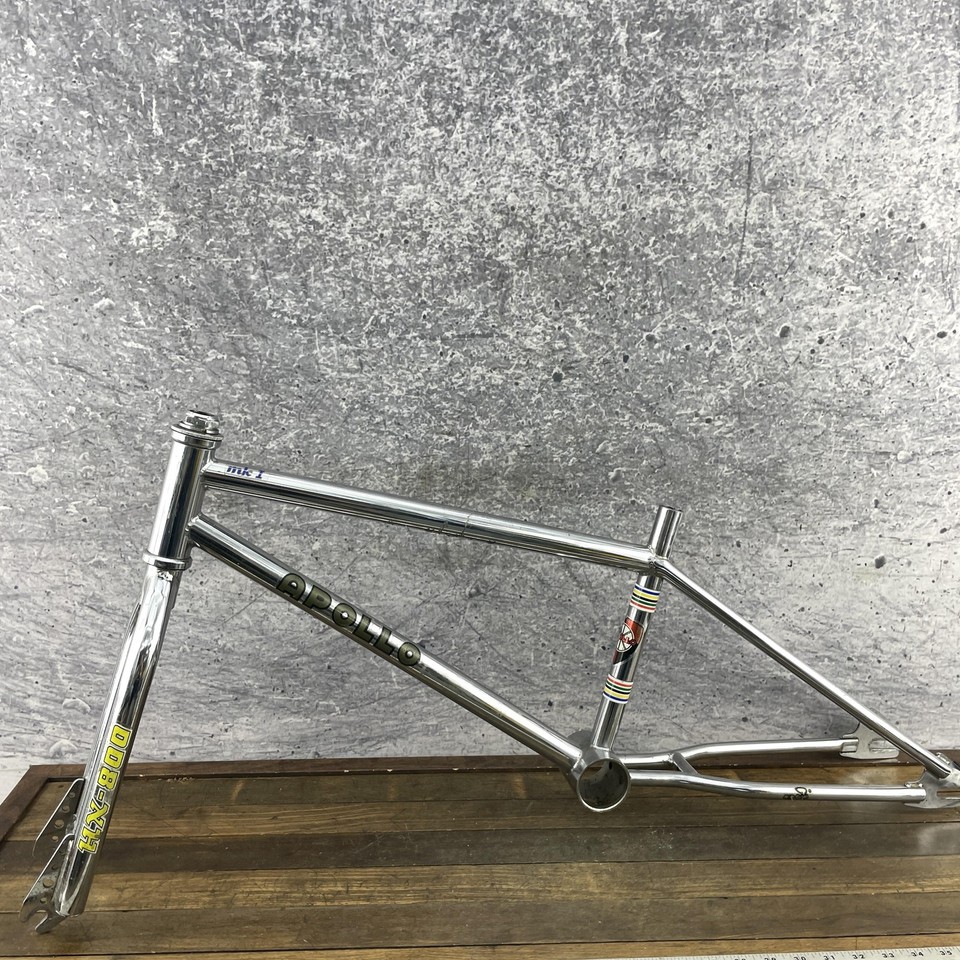Vintage Apollo MK1 BMX Frame Fork Set MX-800 Chrome 1980s Old School ...