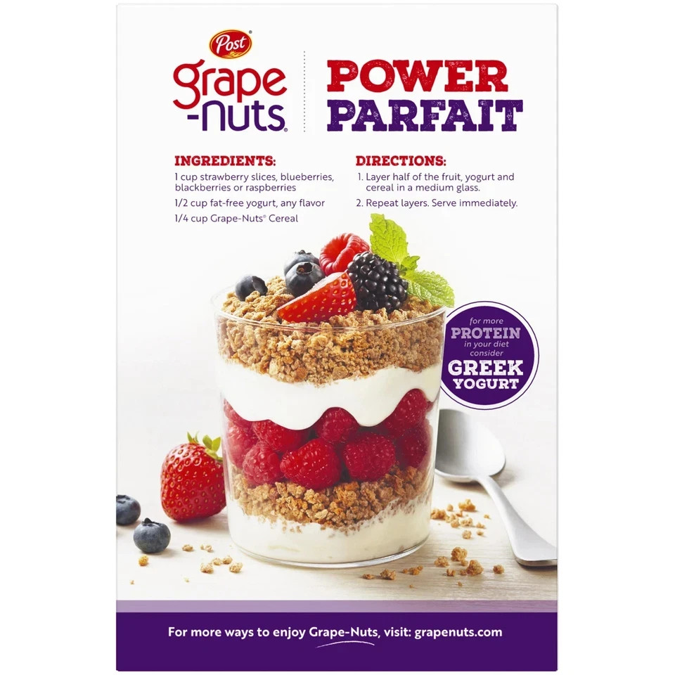 Post Grape Nuts Original Breakfast Cereal, Crunchy Breakfast Cereal 29 ...