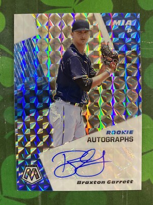 2021 Panini Mosaic Braxton Garrett Silver Rookie Autographs RAM-BG ...