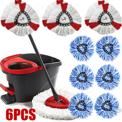 6x Replacement for Vileda Mop Heads Refill Turbo Microfibre Spin Mop ...