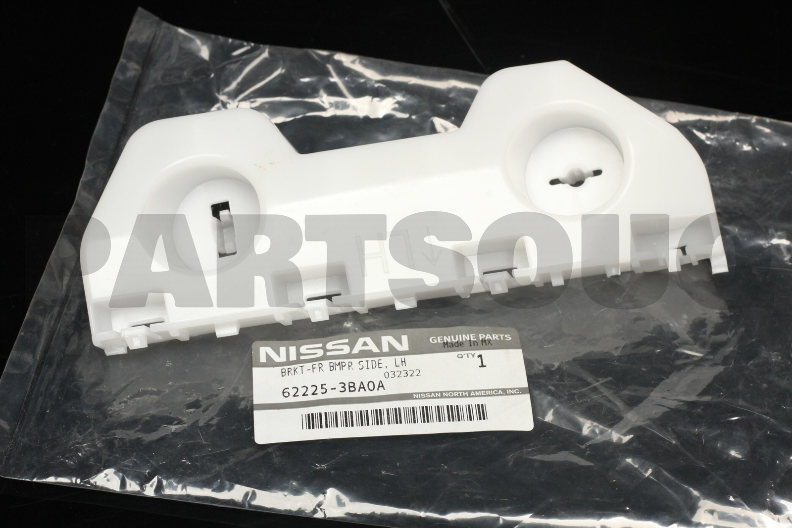 622253BA0A Genuine Nissan BRACKET-FRONT BUMPER SIDE,LH 62225-3BA0A | eBay